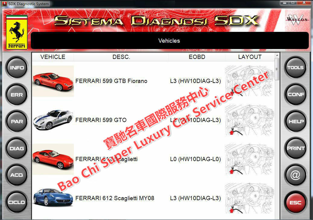 Ferrari法拉利SD2/SD3/SDX/DEIS诊断检测仪工具 Ferrari Tester - 数英