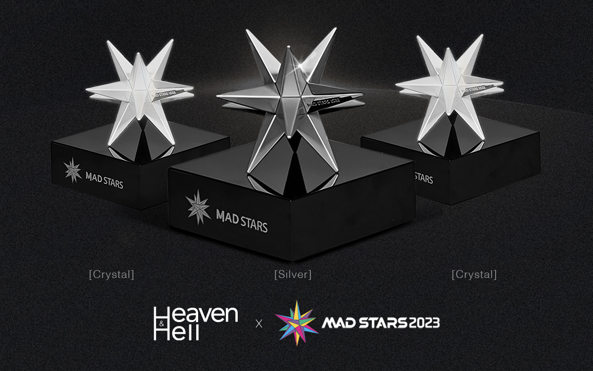 Heaven&Hell在釜山国际广告节（MAD STARS 2023）荣获1银2水晶 - 数英
