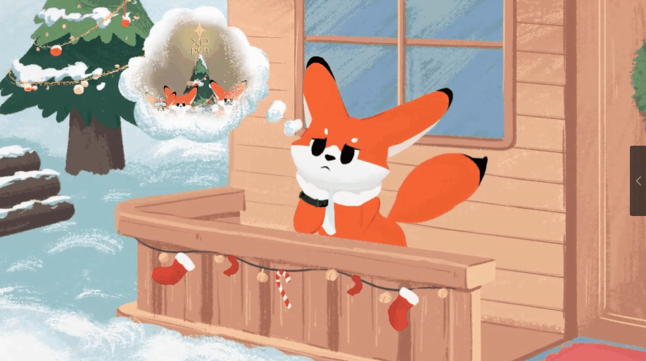XPPen逐帧手绘圣诞动画：Fenix的团圆故事 - 数英