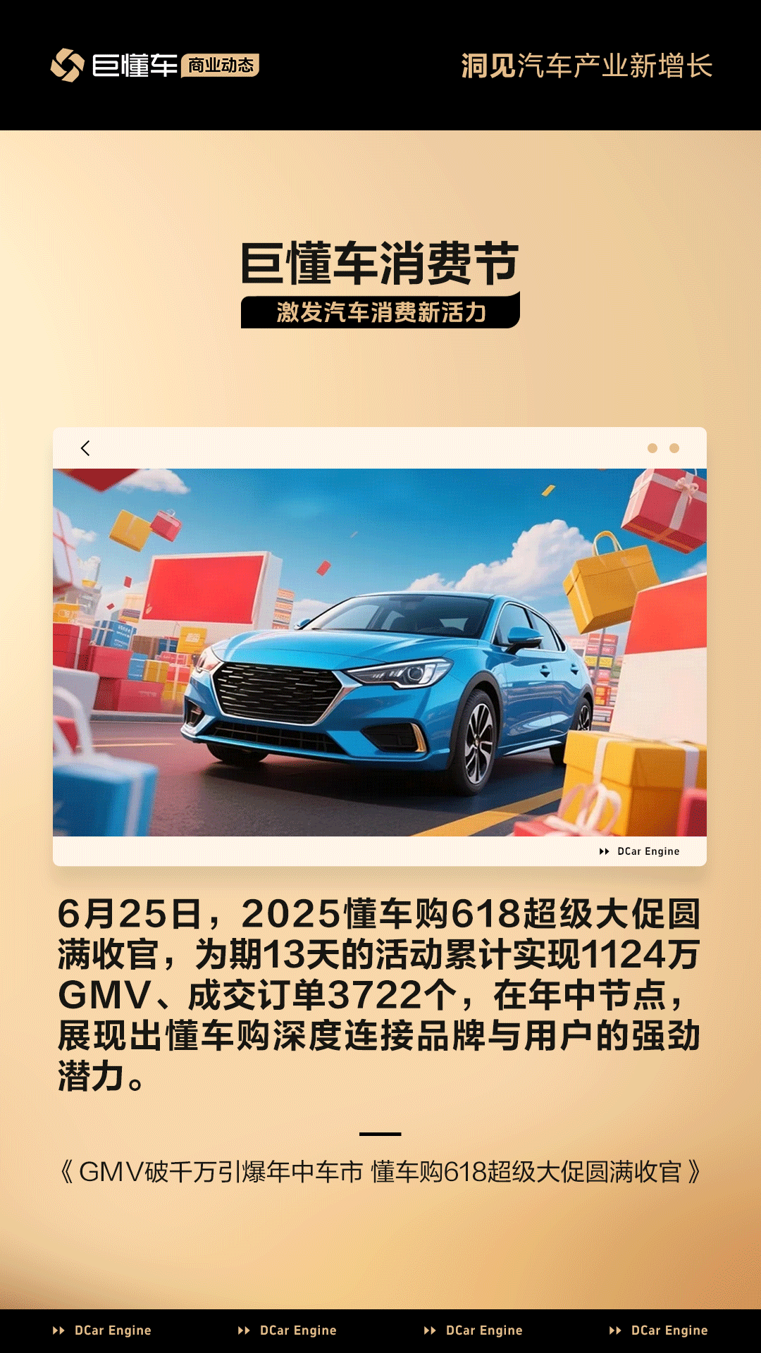 巨懂车消费节｜GMV破千万引爆年中车市 懂车购618超级大促圆满收官 - 数英